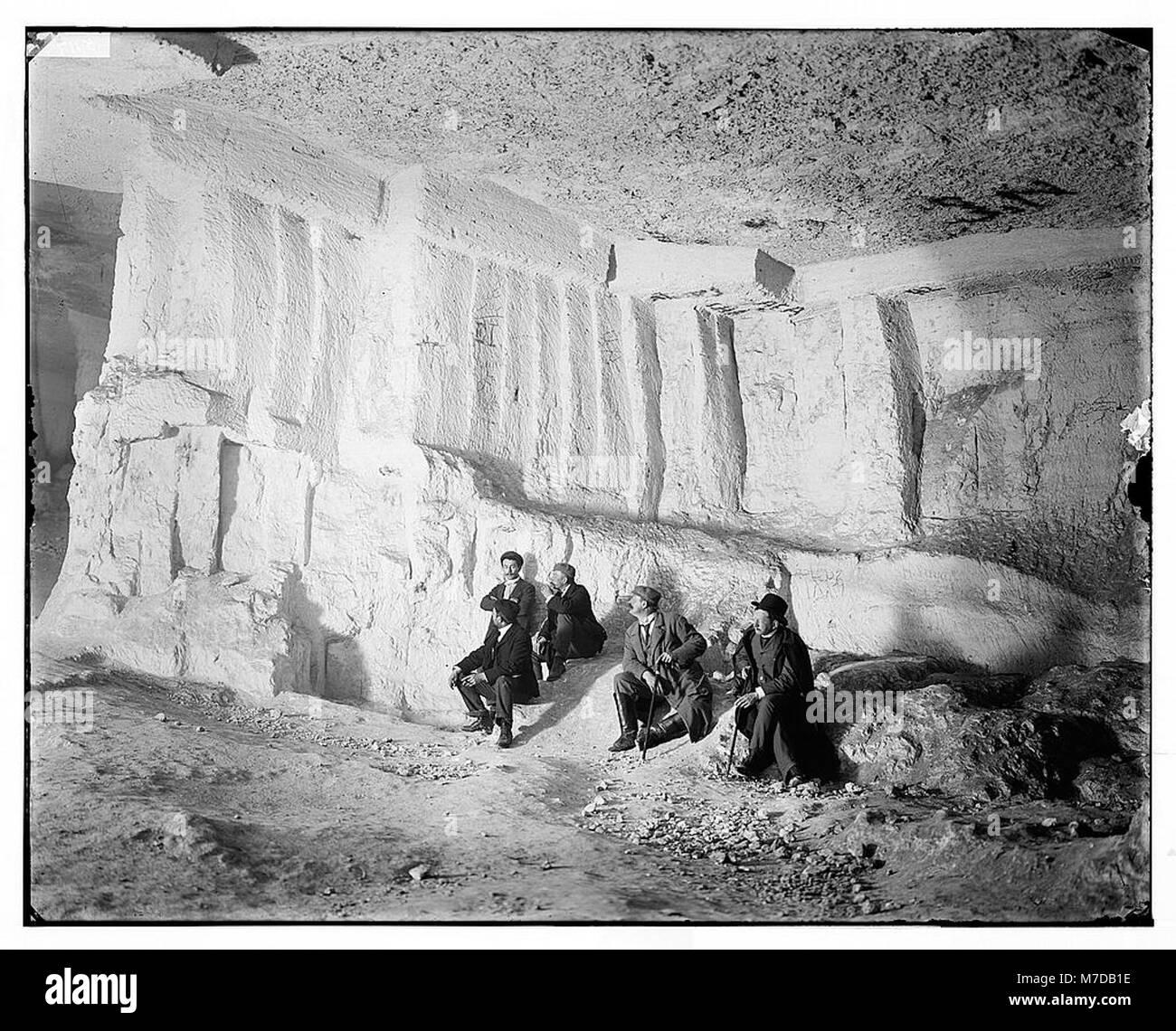 A photograph showing Solomon's Quarries in Jerusalem (El-Kouds ...