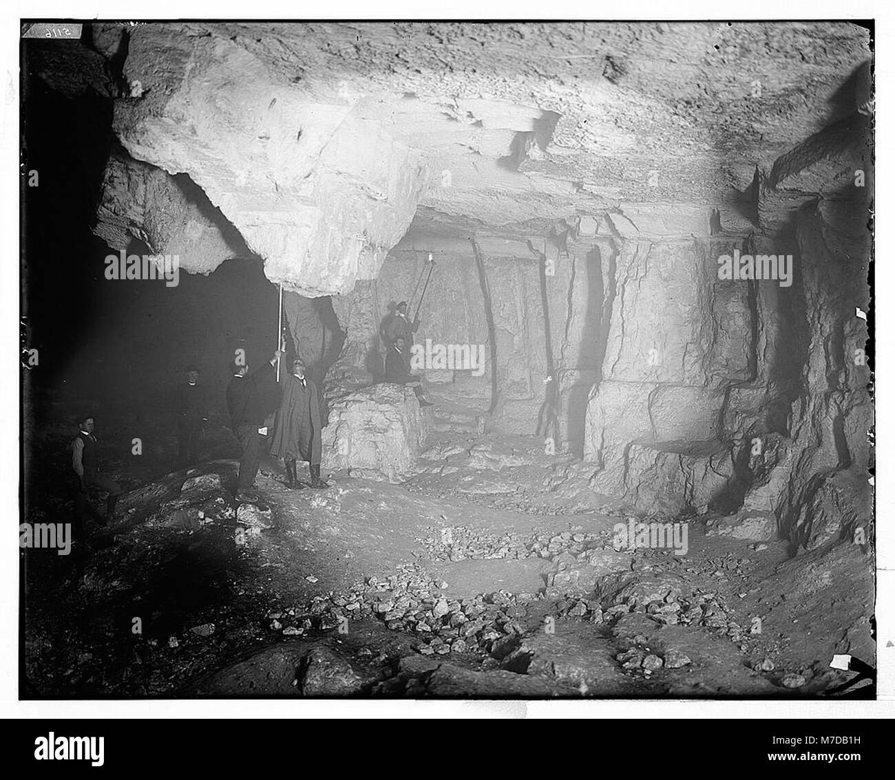 A historic photograph of Solomon's Quarries in Jerusalem (also known as ...