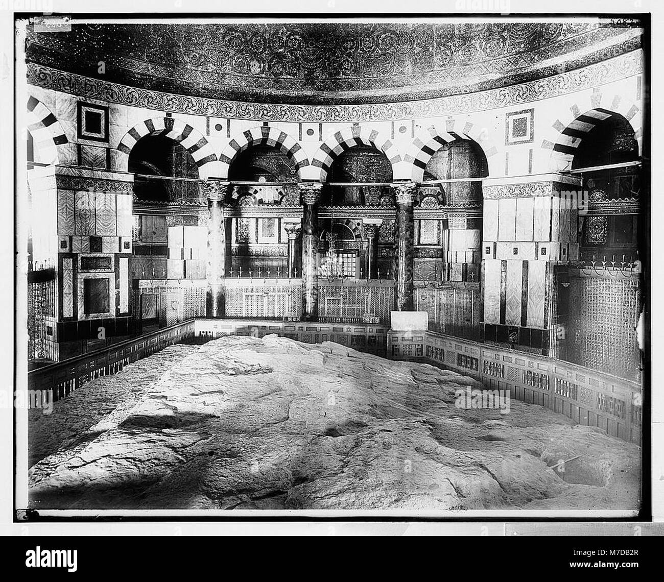 The Dome of the Rock, also known as the Mosque of Omar, is depicted in ...