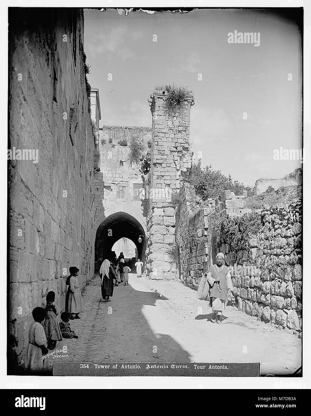 Photograph of the Tower of Antonia in Jerusalem, historically ...