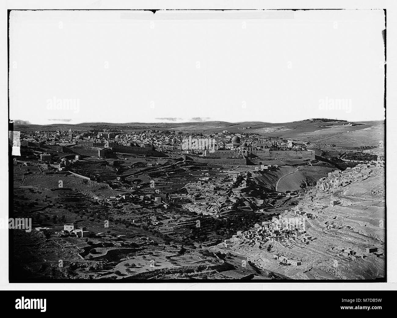 A view of Jerusalem from the south, featuring the Siloam and Ophel ...