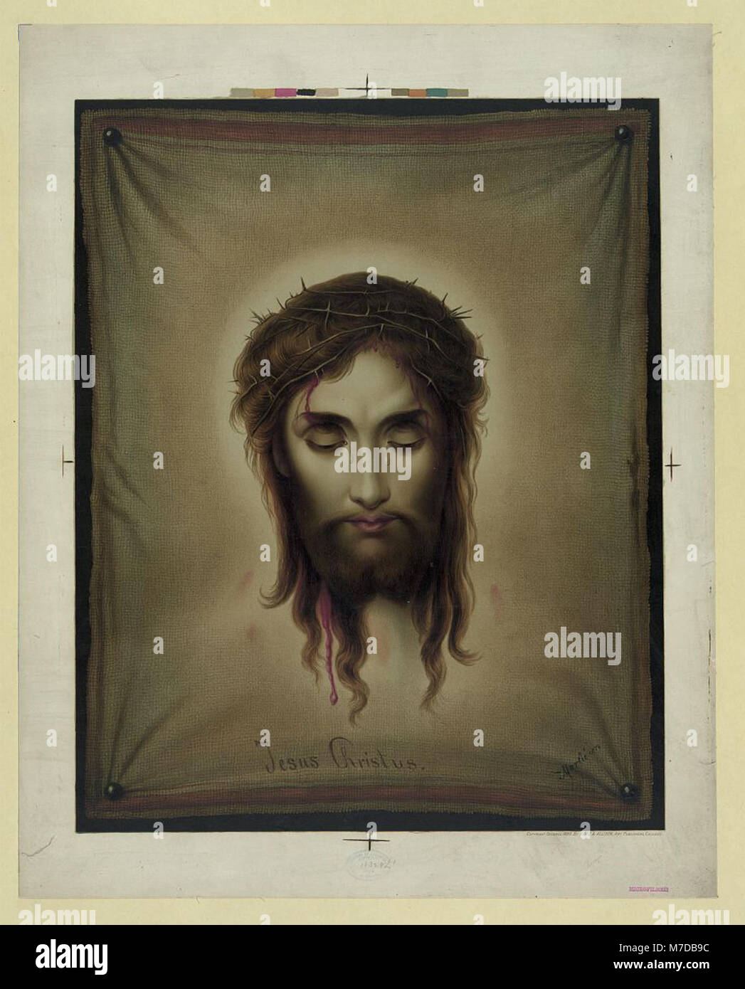 A religious artwork depicting Jesus Christ, showcasing a representation ...
