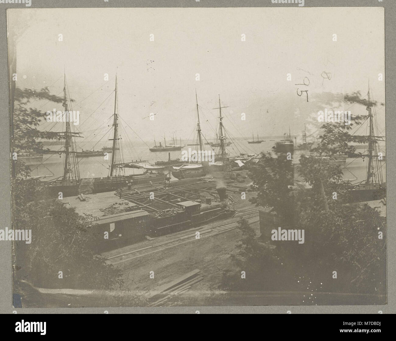 This photograph captures City Point, Virginia, on July 5, 1864, during ...