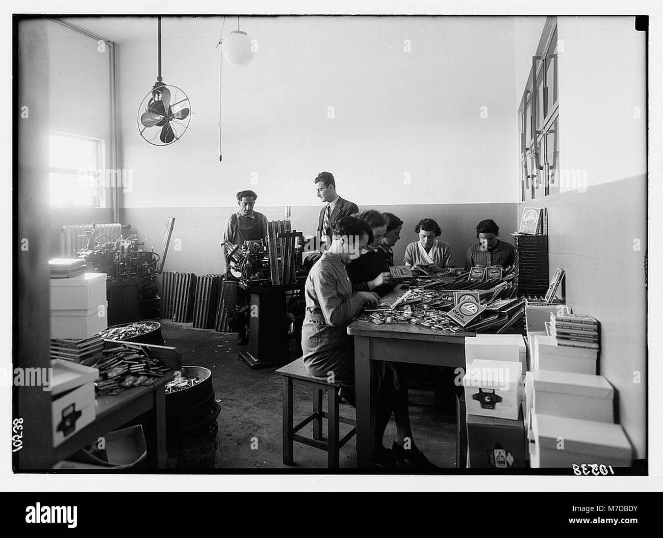 This photograph depicts Jewish factories in Palestine, including the ...