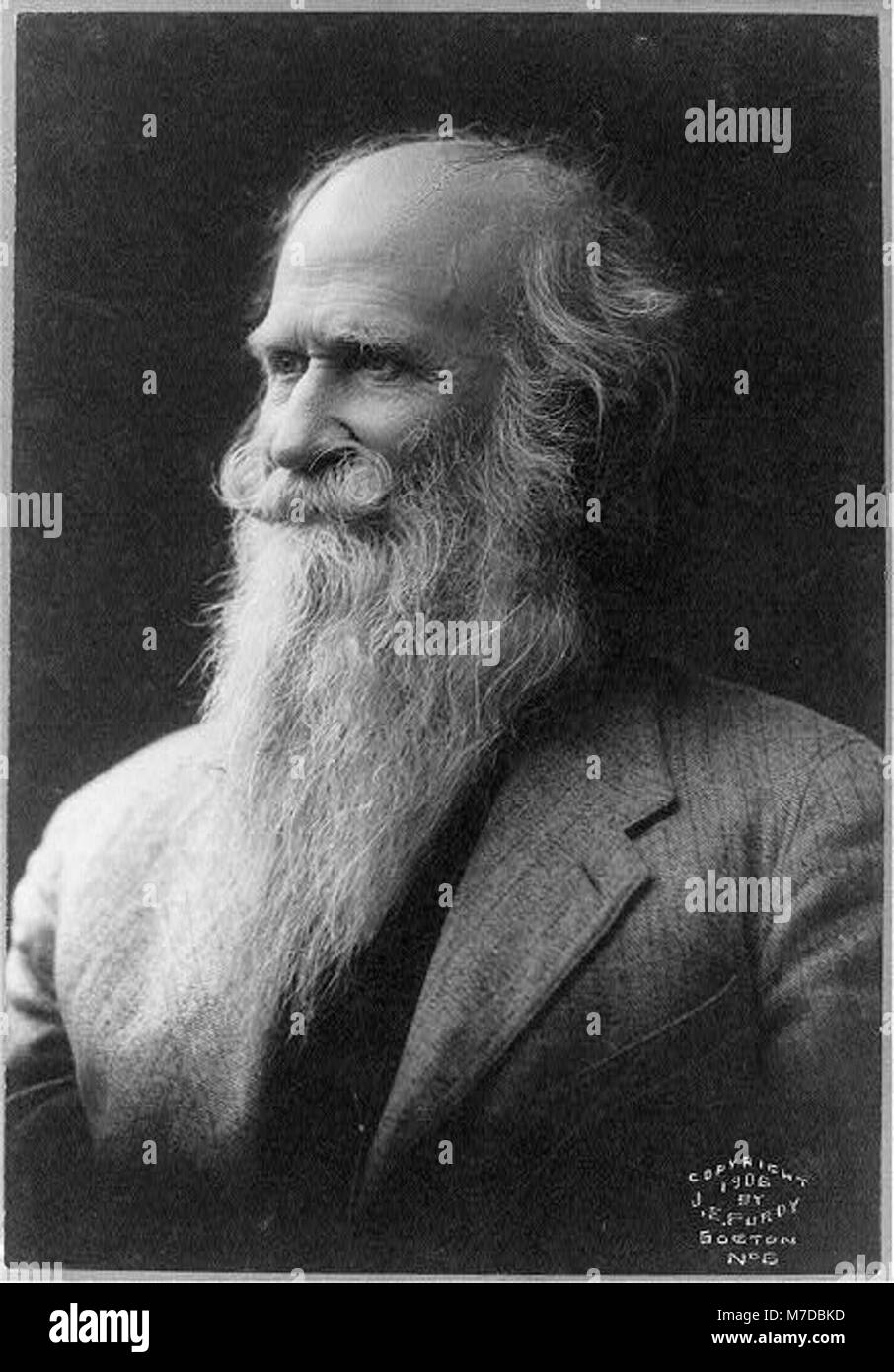 A photograph of Joaquin Miller, a 19th-century American poet ...