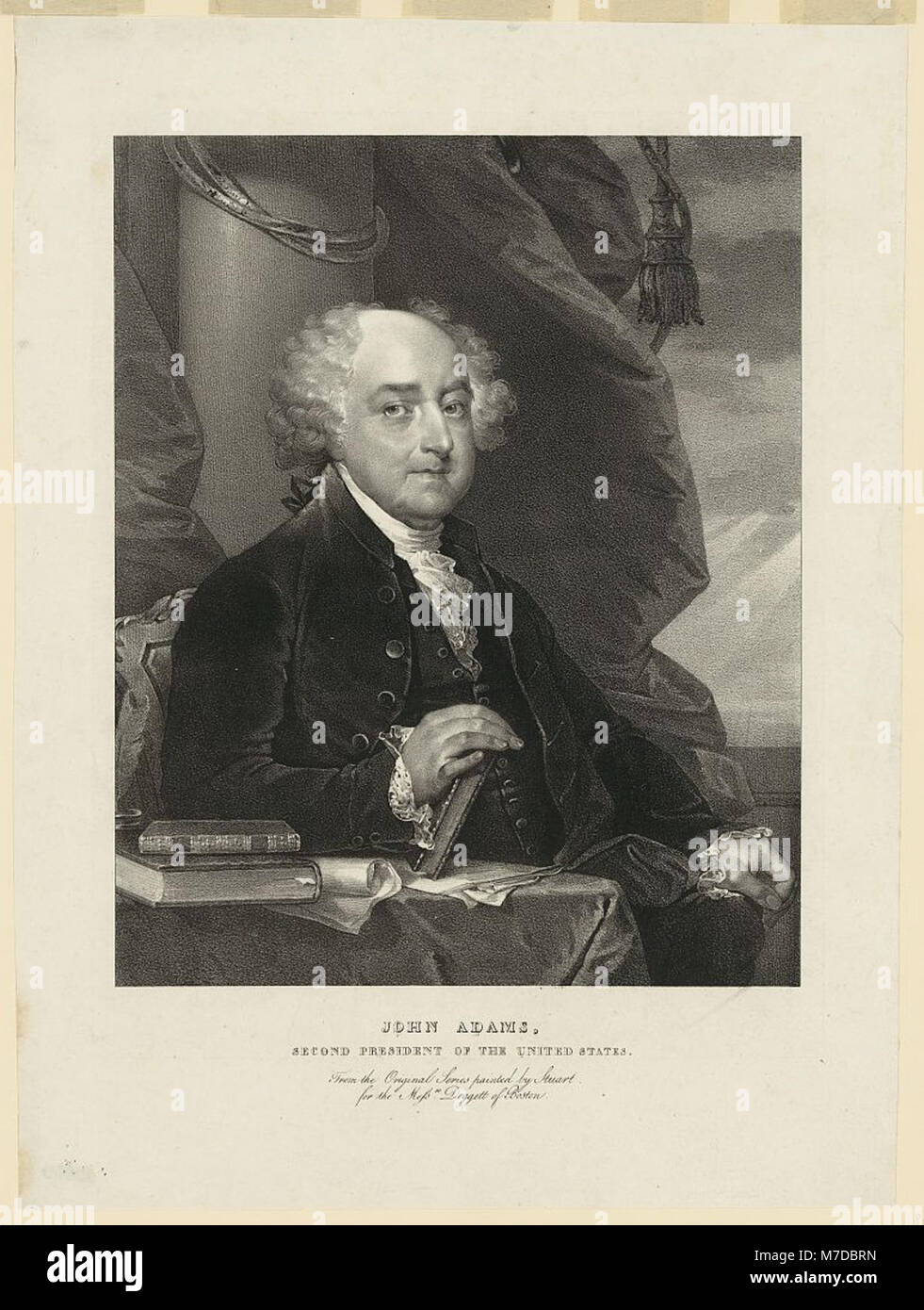 John Adams, the second President of the United States, is depicted in ...