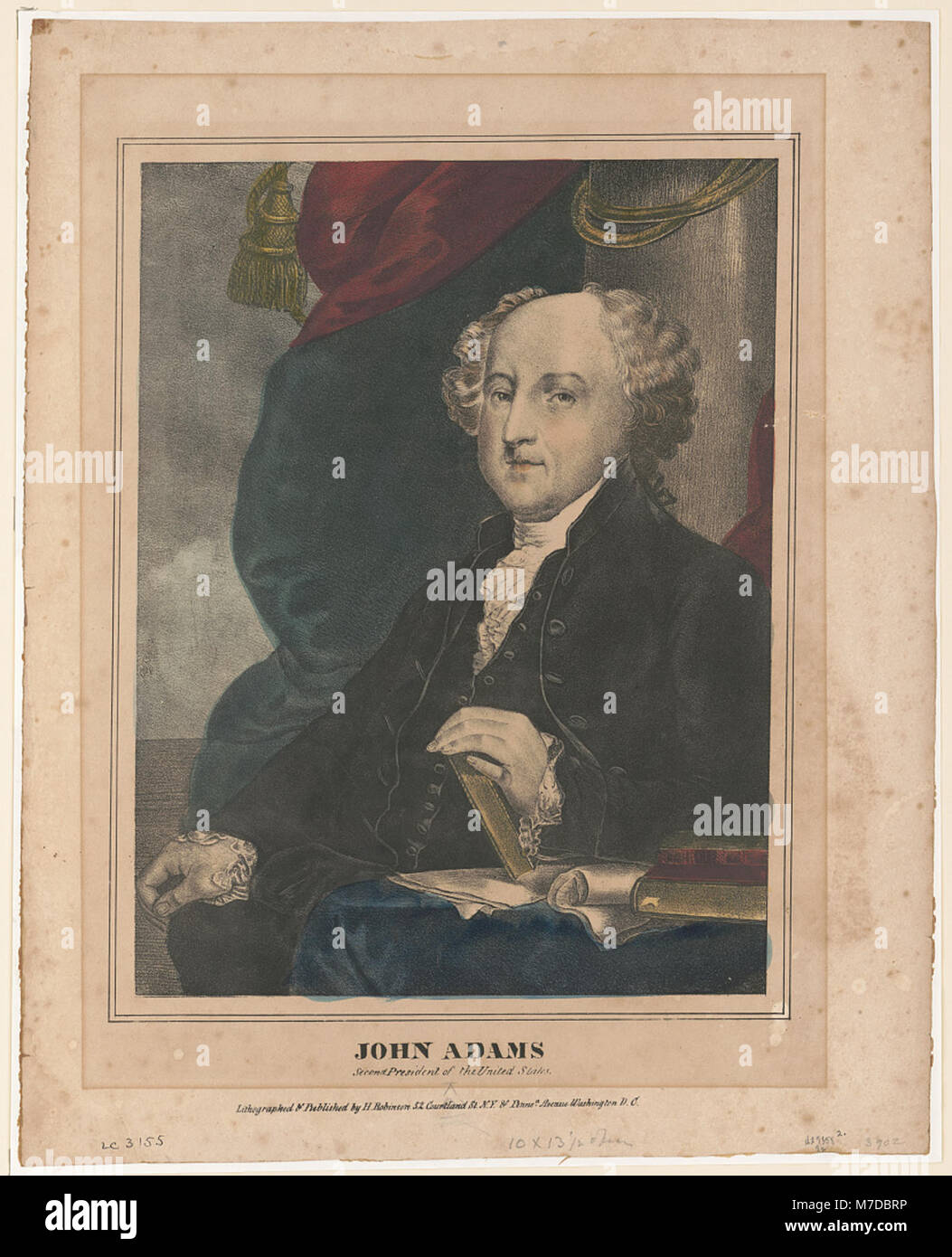 A historic portrait of John Adams, the second president of the United ...