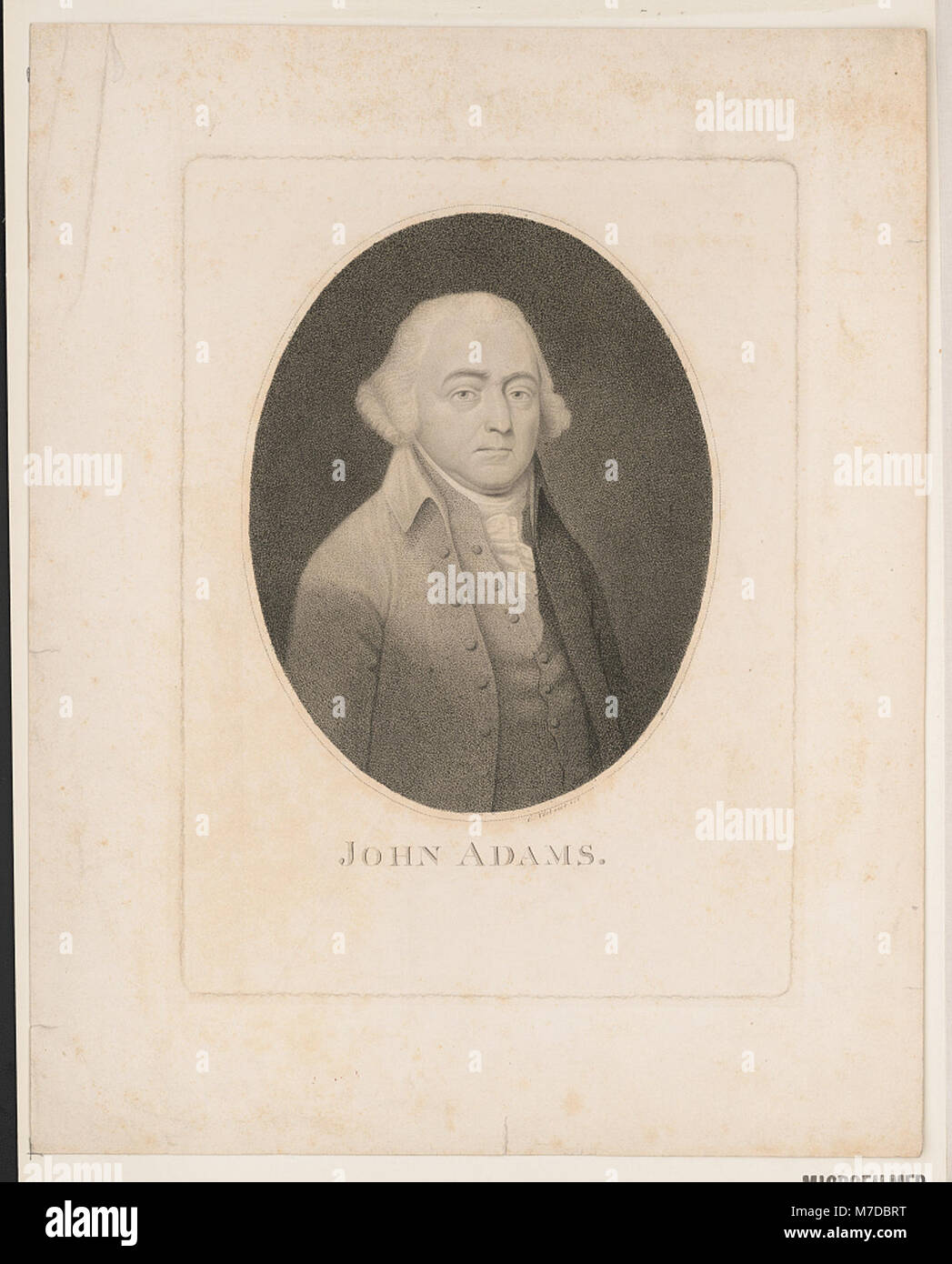 A portrait of John Adams, the second President of the United States ...
