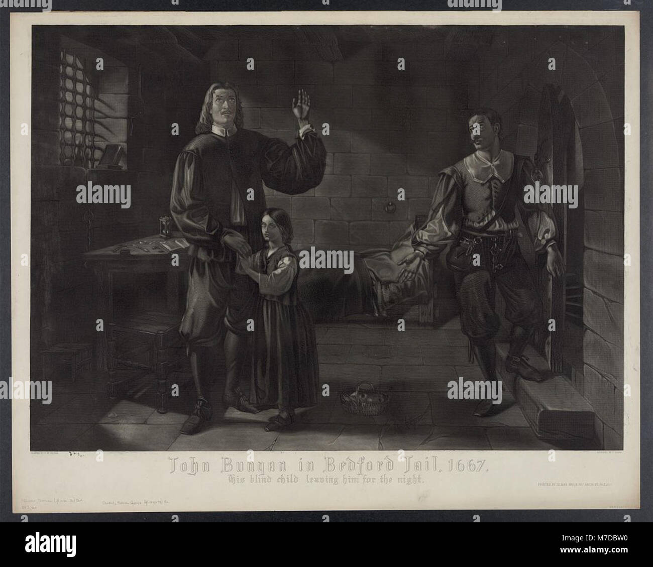 This poignant image shows John Bunyan, author of *Pilgrim's Progress ...