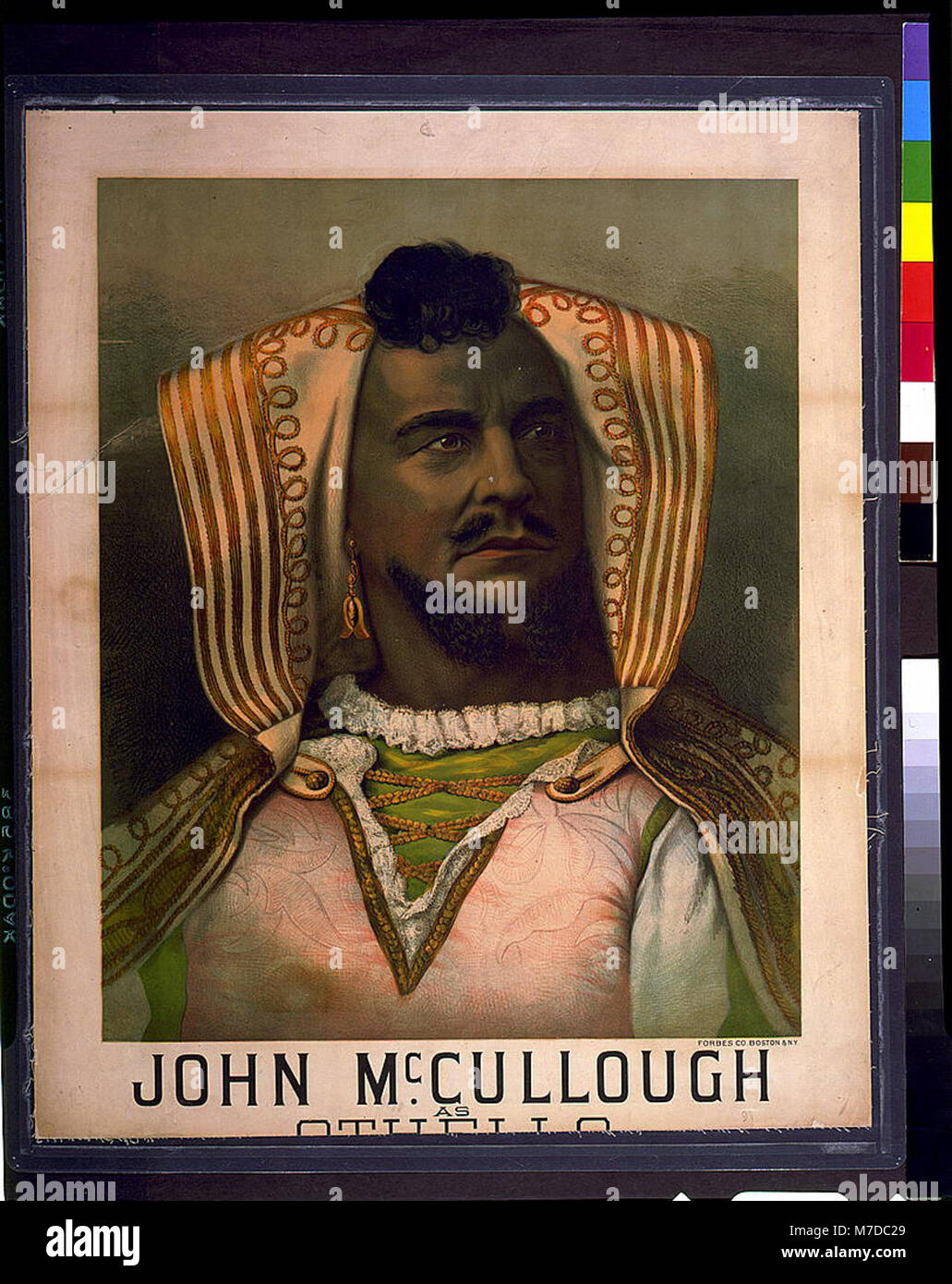 Photograph of actor John McCullough portraying Othello in a 19th ...