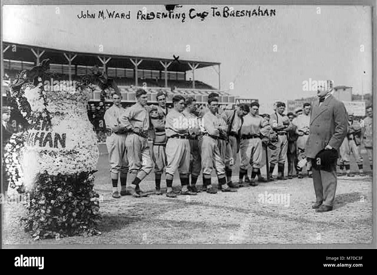 This historical photograph shows John Montgomery Ward, a prominent ...