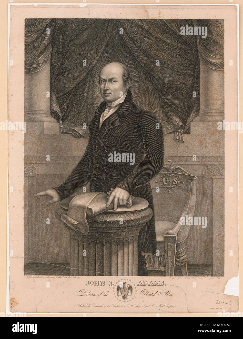 Portrait of John Quincy Adams, the sixth President of the United States ...
