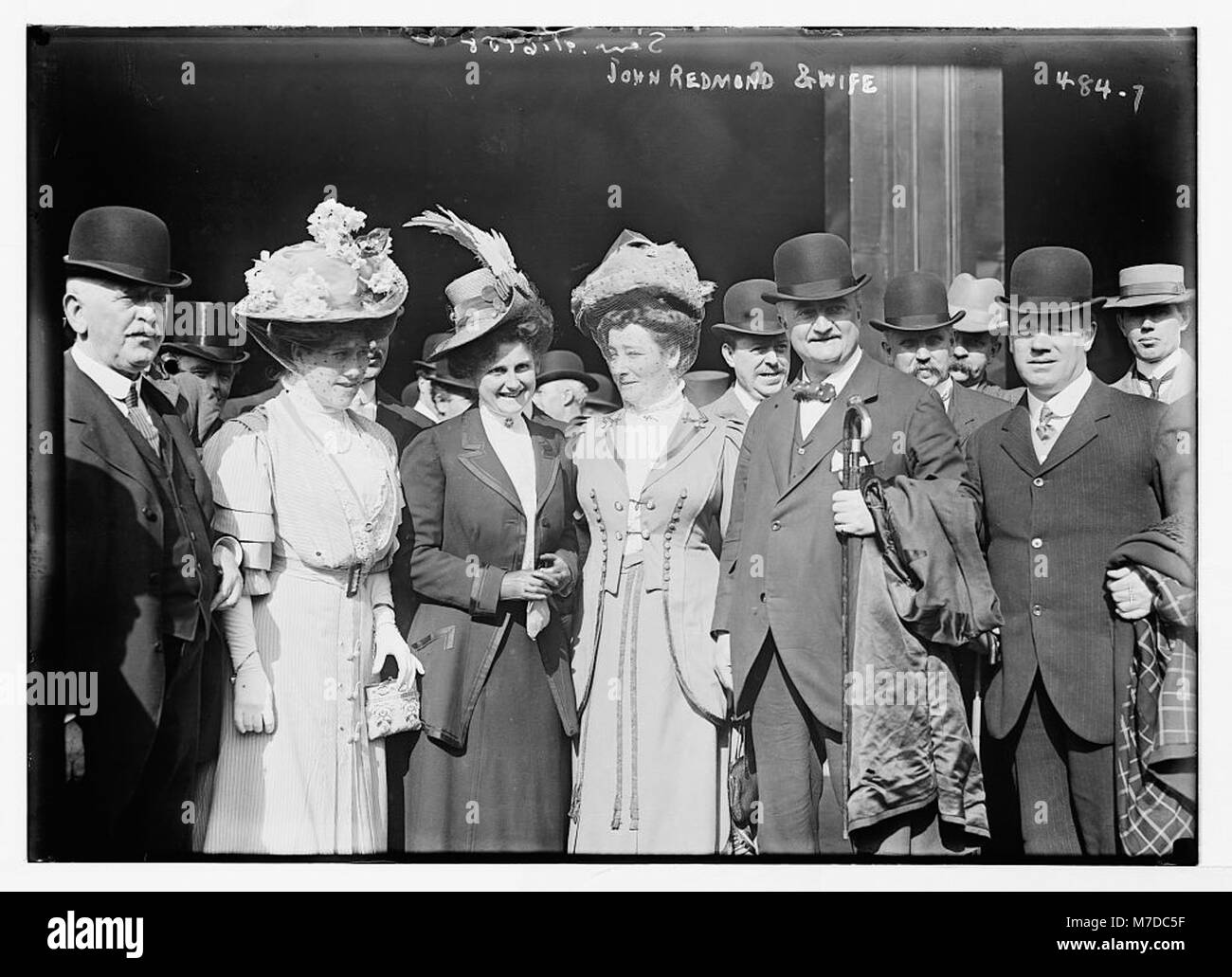 This portrait shows John Redmond, an Irish nationalist leader, with his ...