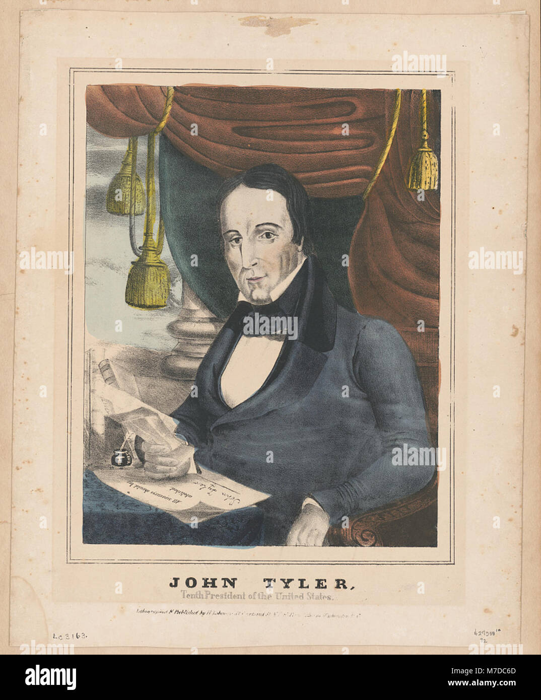 John Tyler, the tenth president of the United States, is portrayed in ...