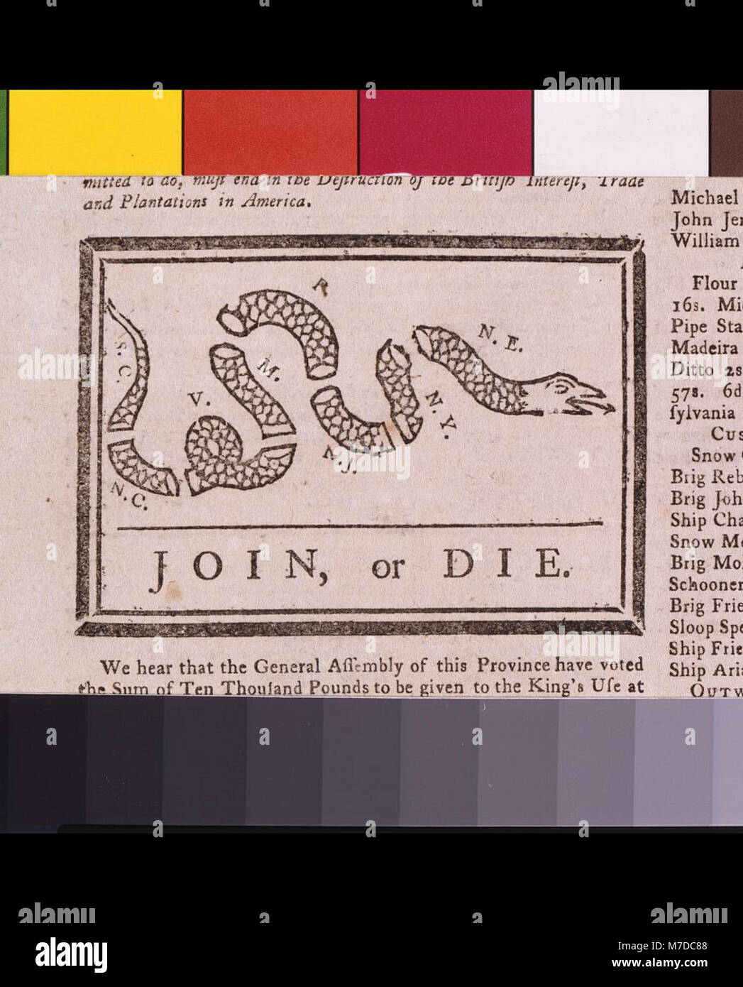 Political cartoon during the american revolution hi-res stock ...