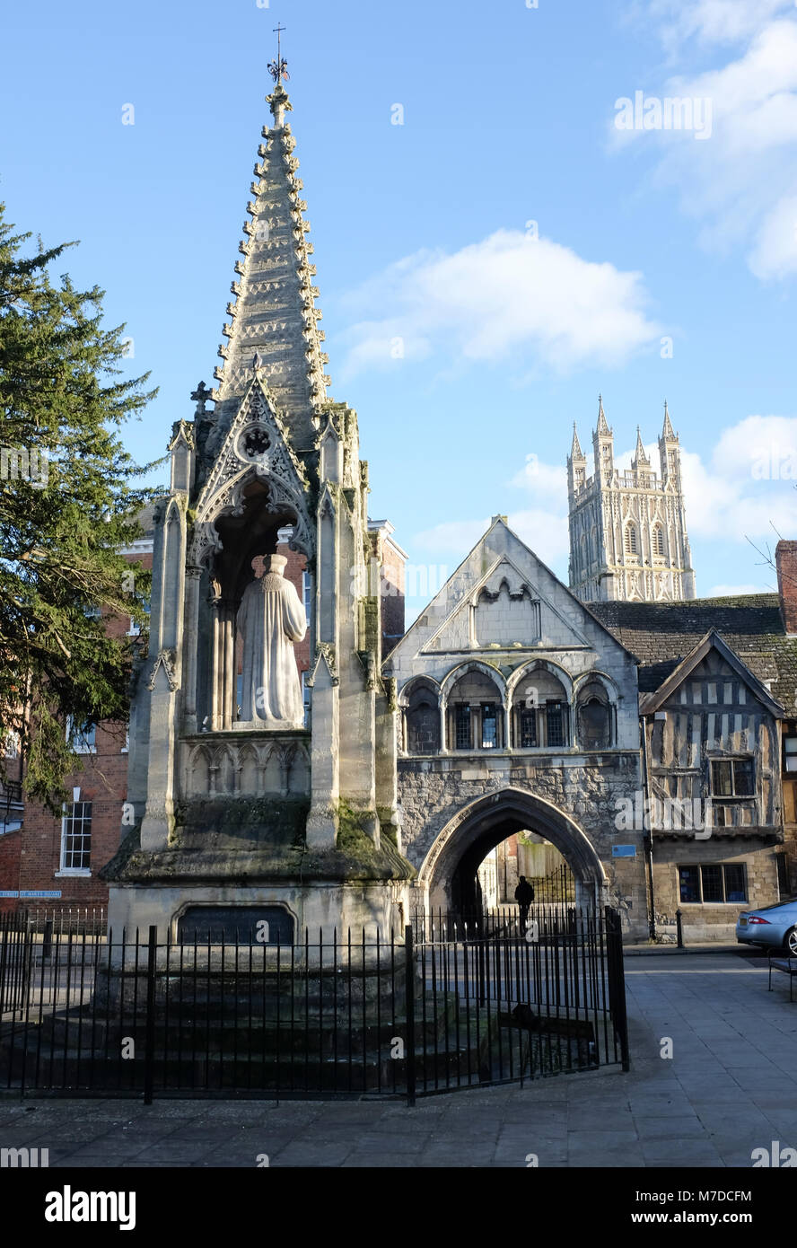 St Mary's Gate on the approach to Gloucester Cathedral Stock Photo - Alamy