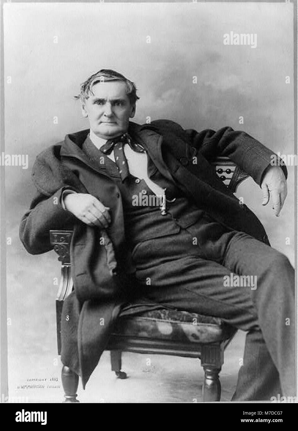 A portrait of Joseph Jefferson, a renowned American actor known for his ...