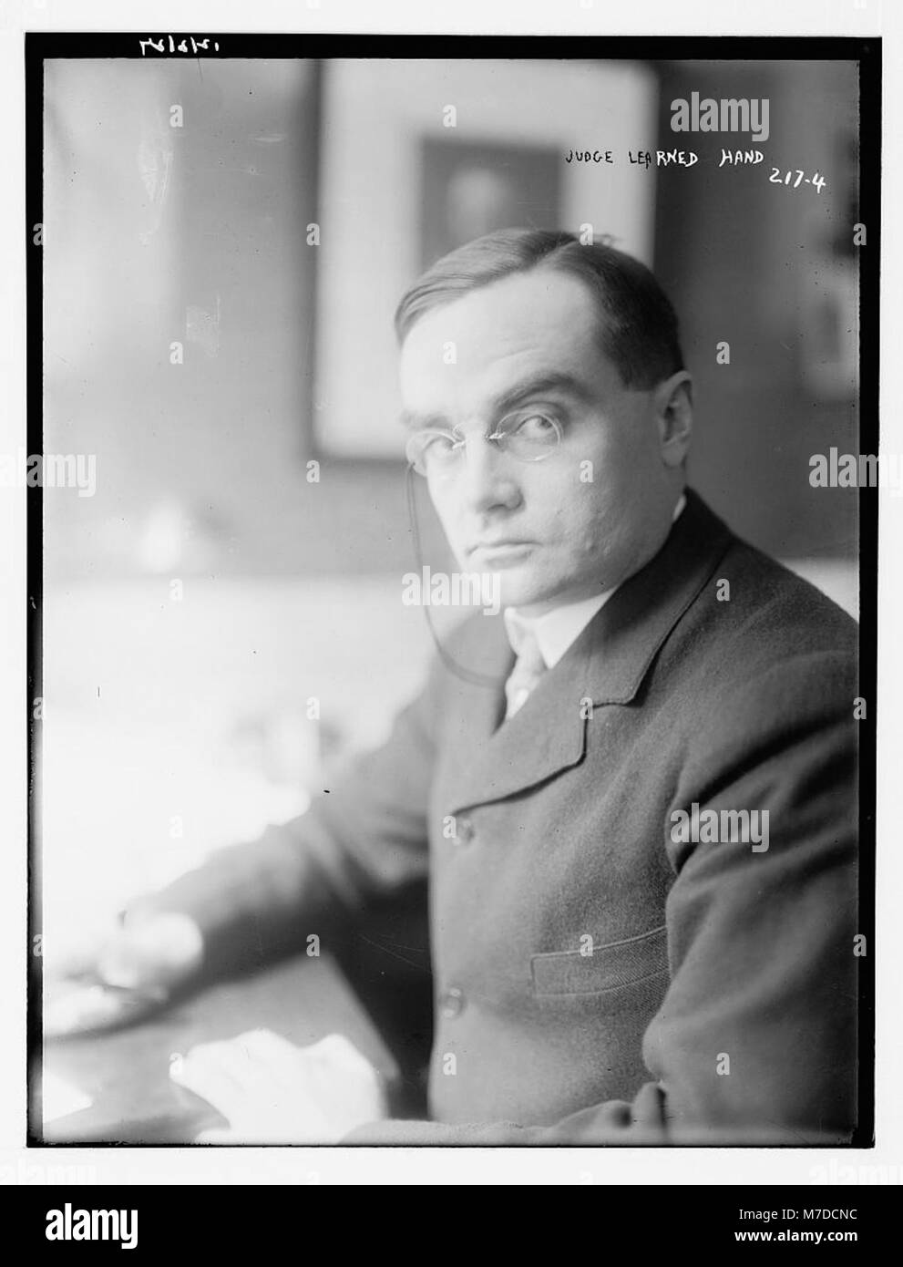 The image portrays Judge Learned Hand, an influential figure in ...
