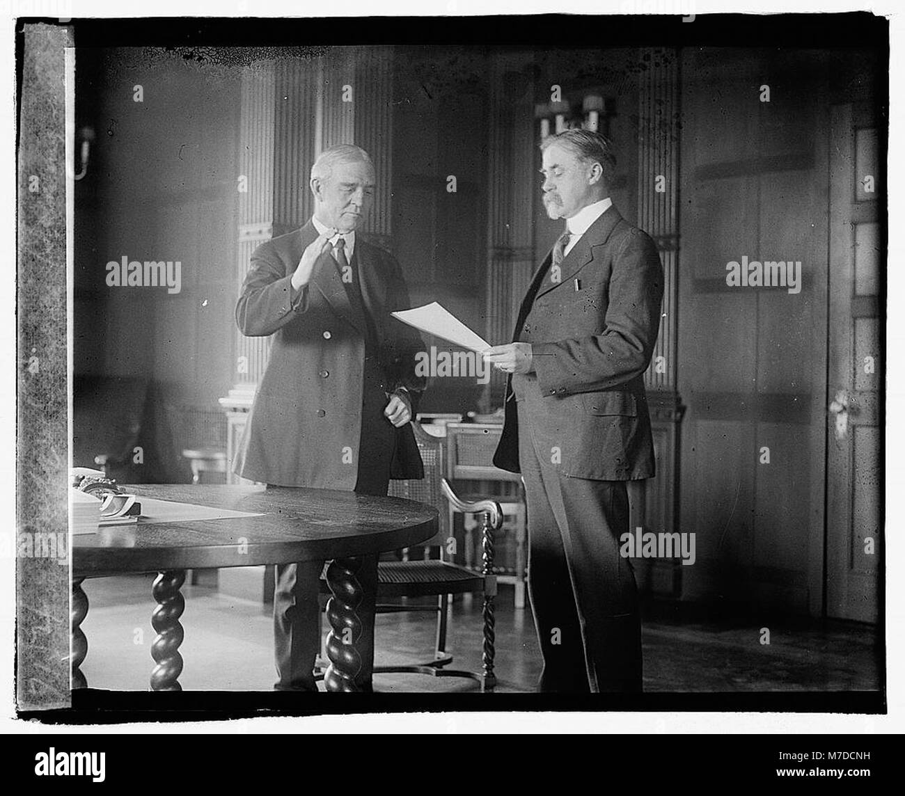 The photograph captures Judge Payne during the swearing-in ceremony, a ...