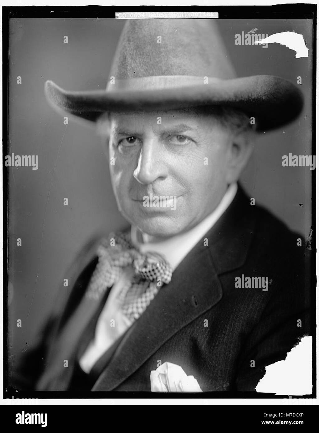 A formal portrait of Julius Kahn, a notable political figure in ...