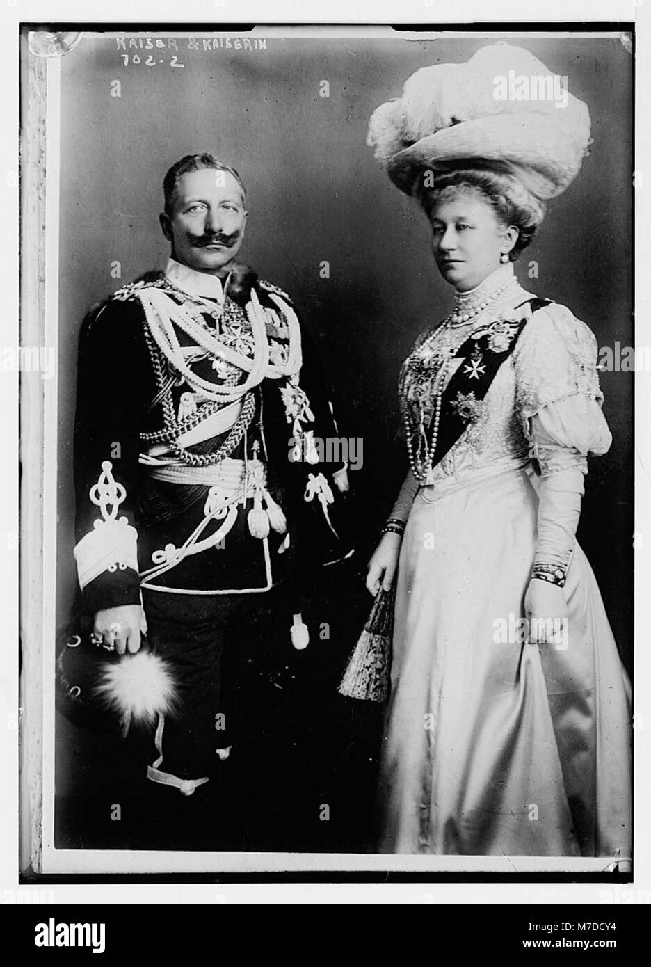 This image shows the German Emperor (Kaiser) and Empress (Kaiserin ...