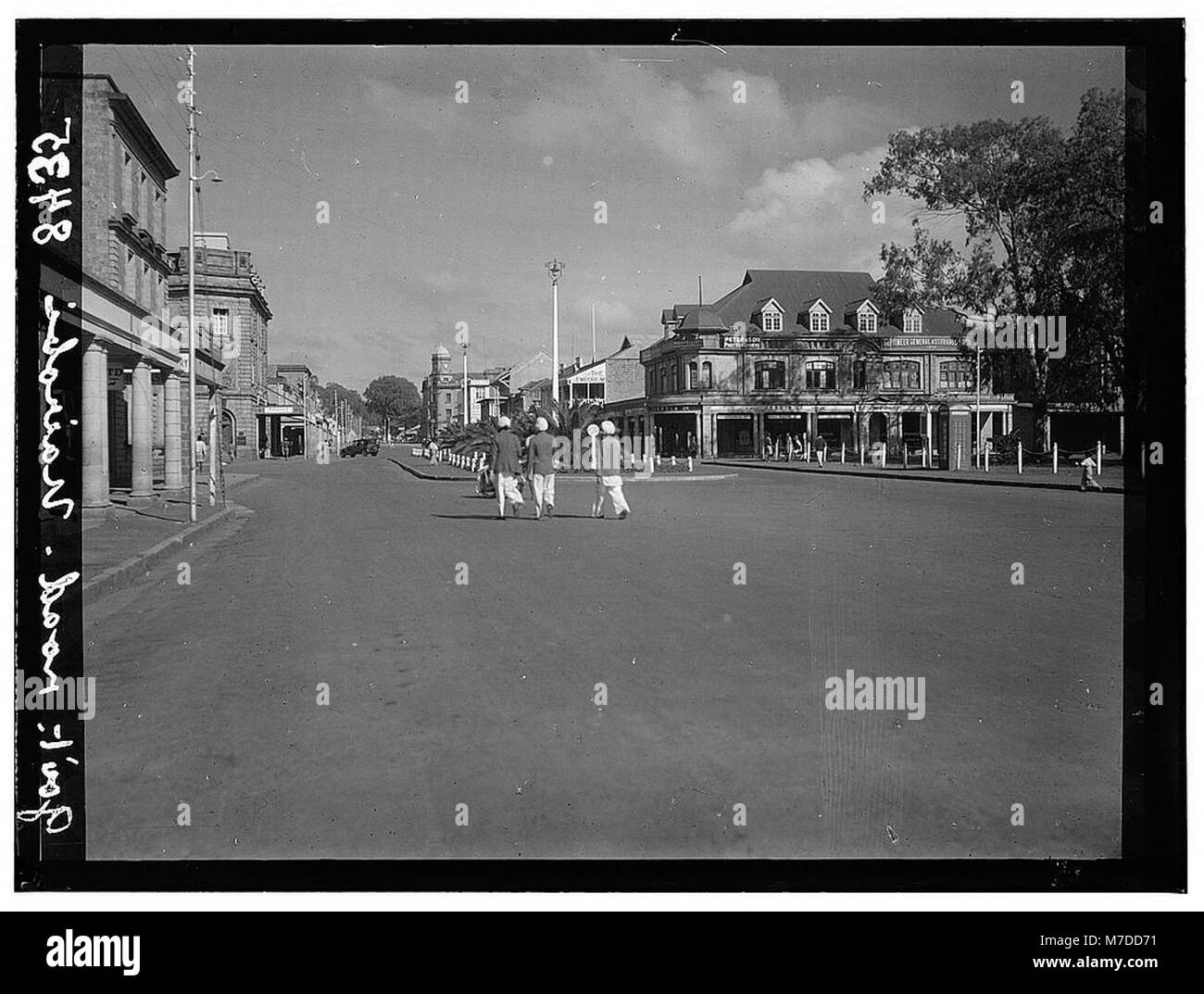 This image shows a view of Government Road in Nairobi, Kenya, during ...