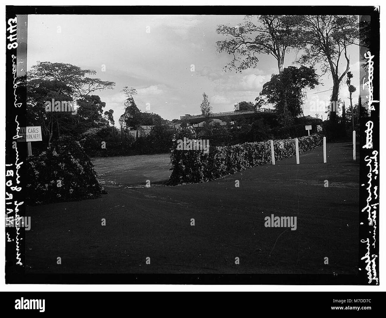 A photograph of the Indian Club and gardens in Nairobi, Kenya Colony ...