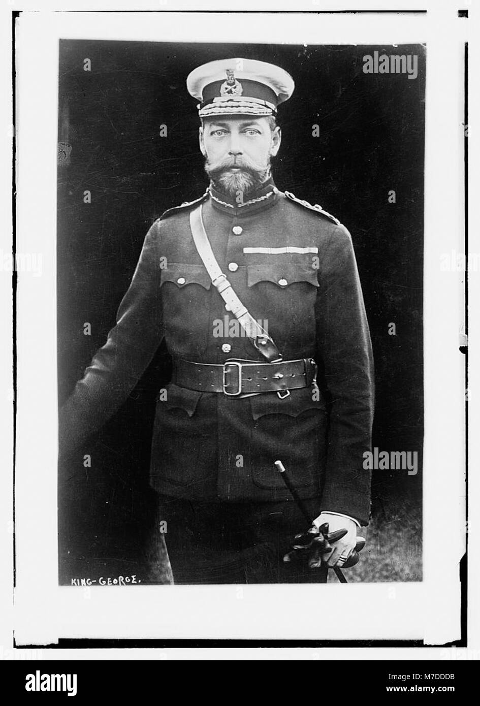This photograph depicts King George of England in military uniform. It ...