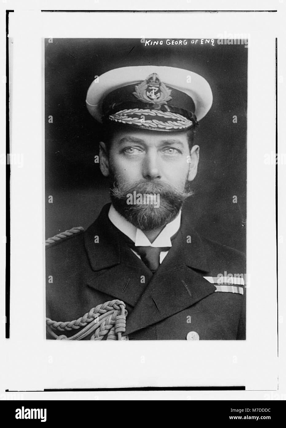 A portrait of King George of England dressed in military uniform ...