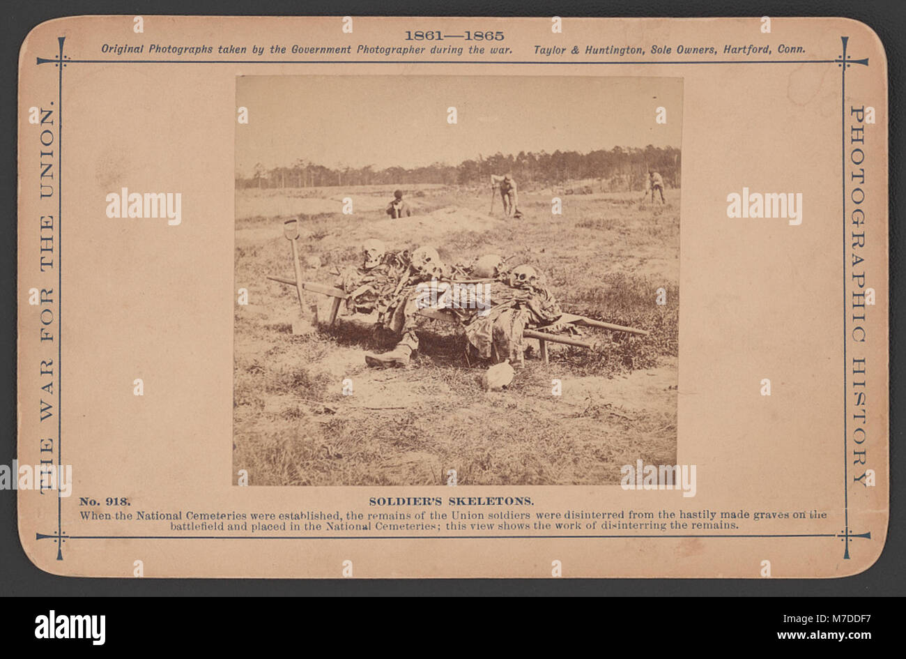 Photograph of soldiers' skeletons discovered at City Point, Virginia ...