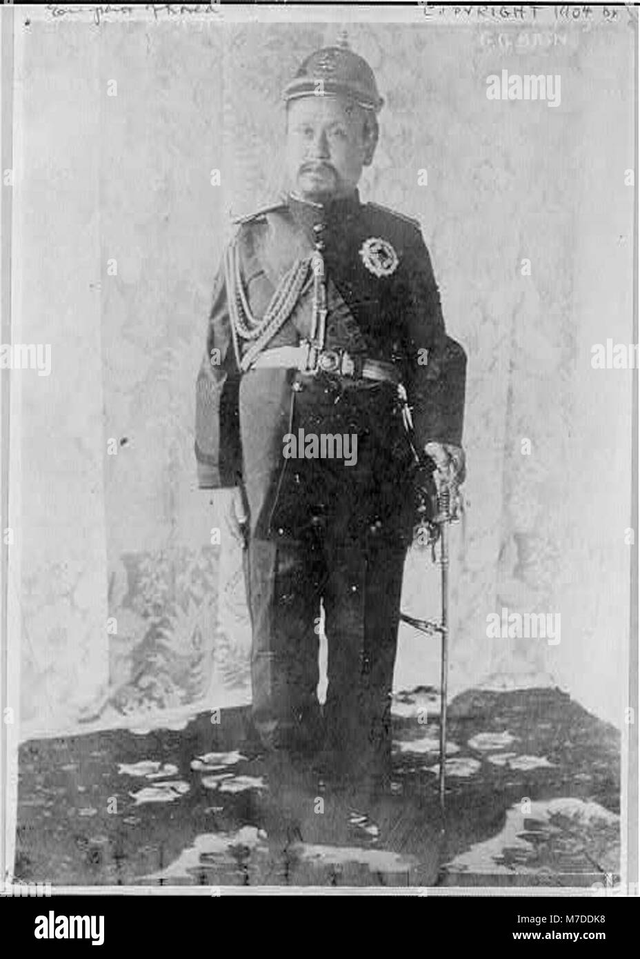 A portrait of Kojong, the 26th Emperor of Korea, who reigned from 1864 ...