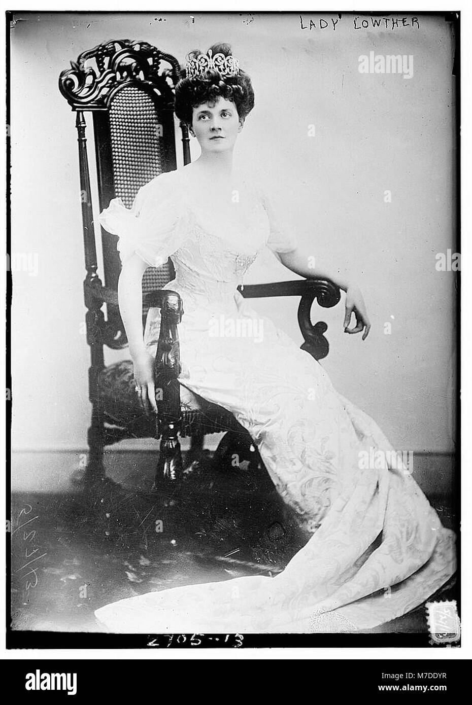 A portrait of Lady Lowther, a prominent British socialite and ...