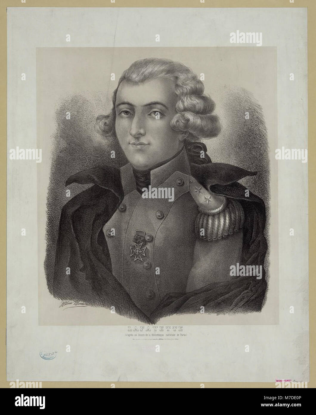 A portrait of Lafayette, a French military officer and key figure in ...