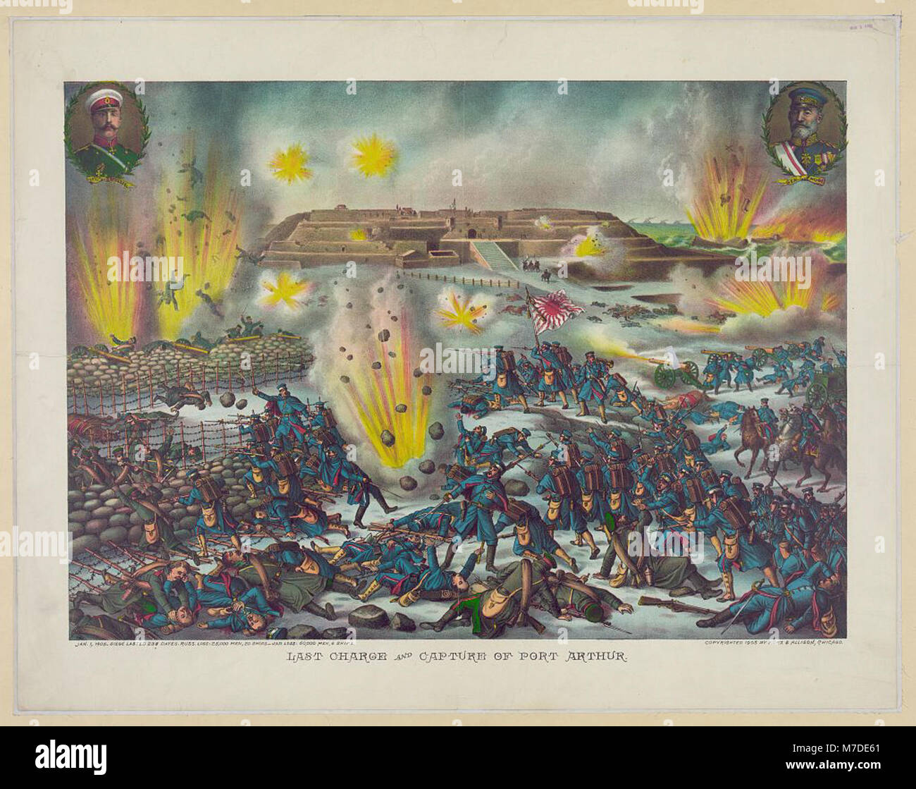 This historical photograph captures the final charge and capture of ...