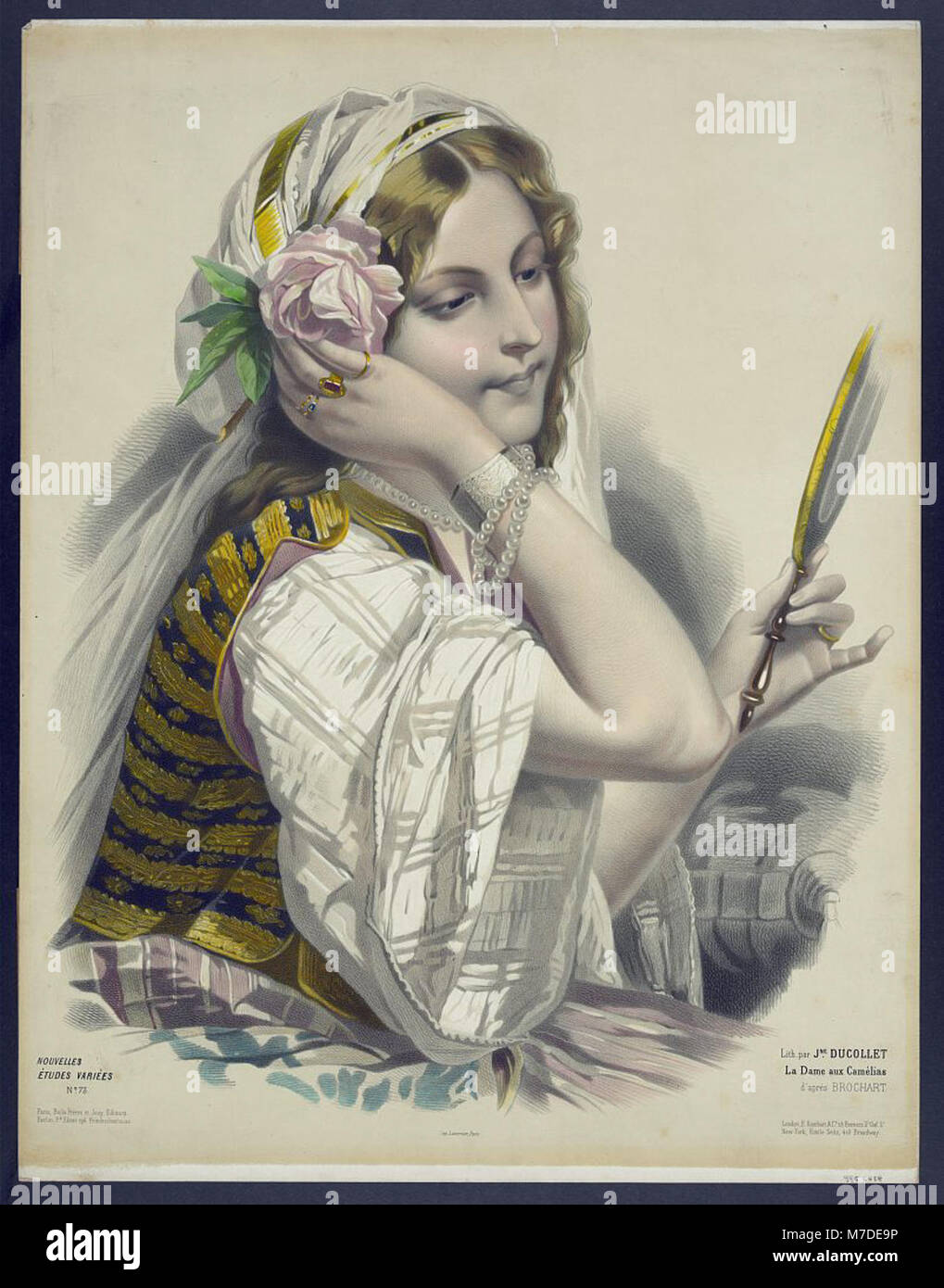 'La dame aux camélias,' the famous play by Alexandre Dumas, is depicted ...