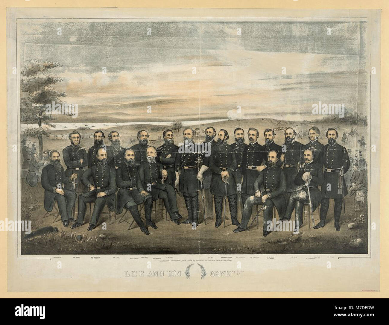 This image shows General Robert E. Lee with one of his generals ...