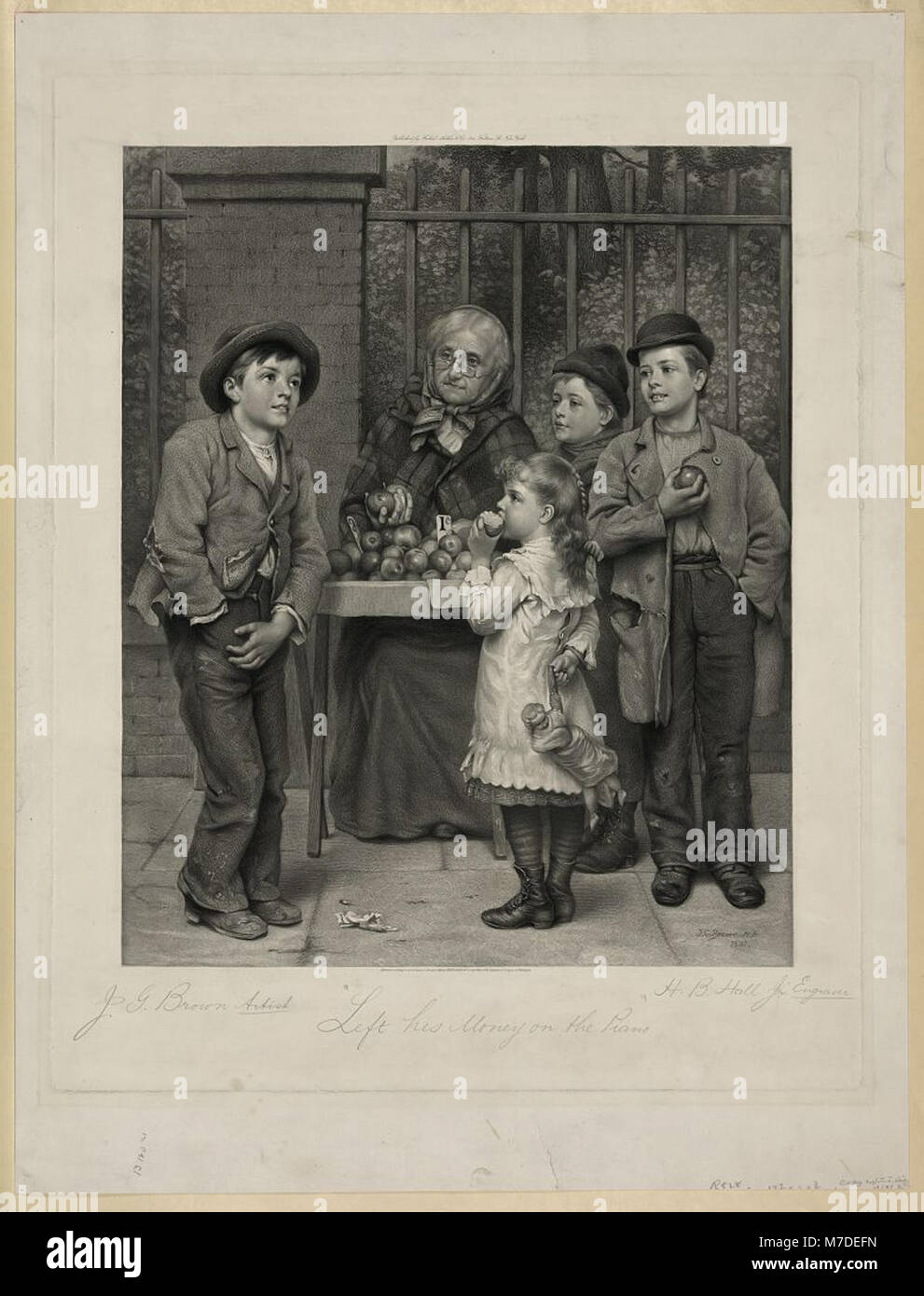 This scene humorously depicts a man leaving his money on the piano. The ...