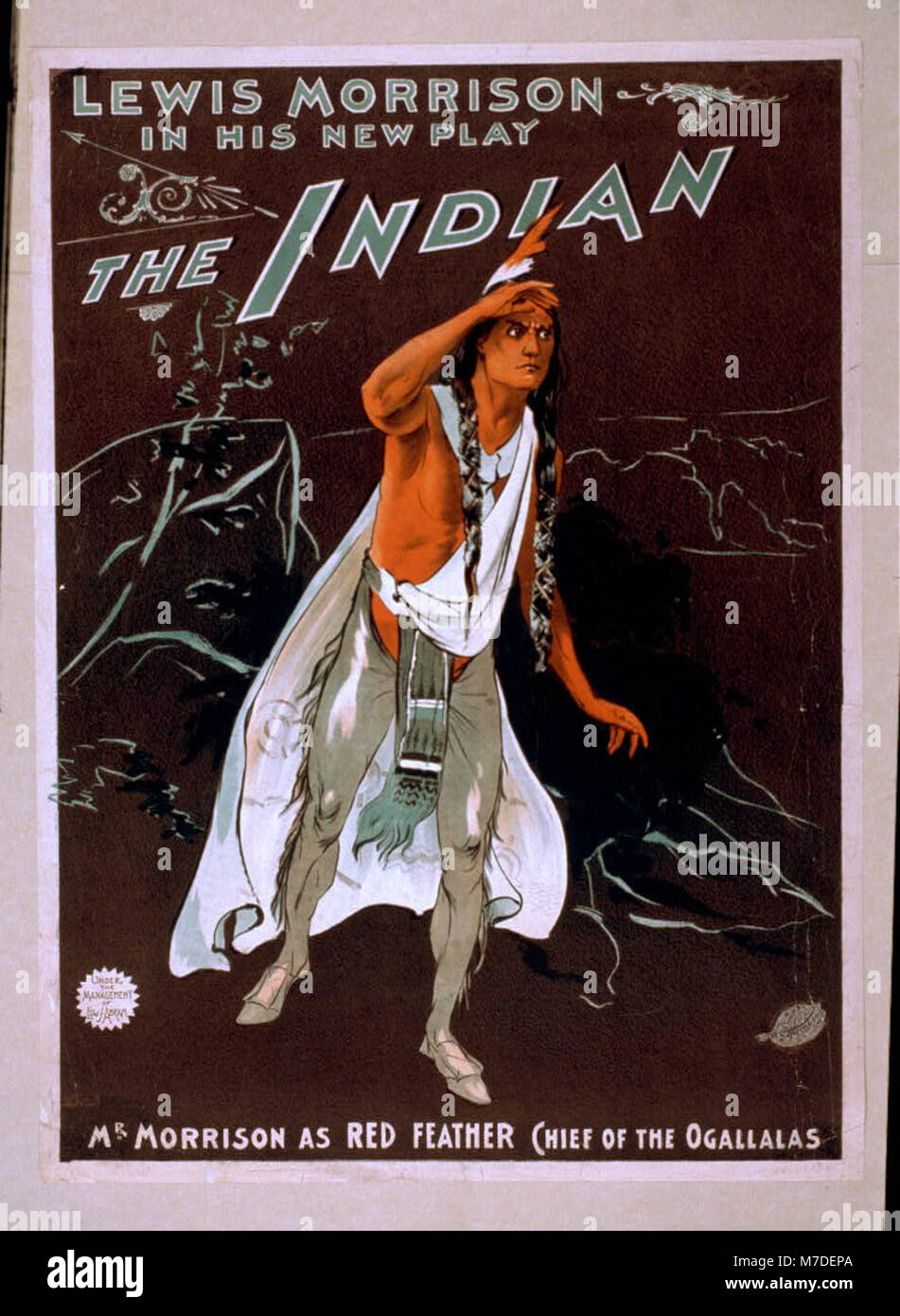 Actor Lewis Morrison in a promotional image for his play 'The Indian ...