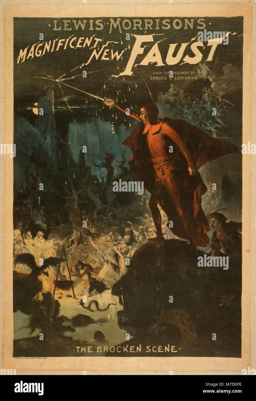 This image features Lewis Morrison in his renowned portrayal of Faust ...