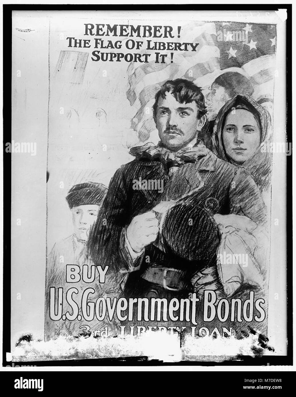 A Liberty Bond poster, representing a wartime fundraising campaign in ...