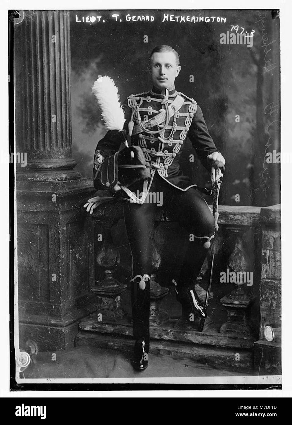 A photograph of Lieutenant T. Gerard Hetherington in military uniform ...