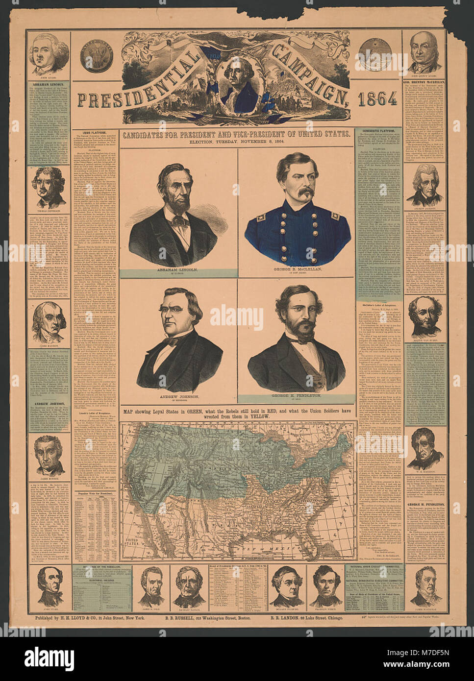 A historical illustration of the 1864 U.S. presidential campaign ...