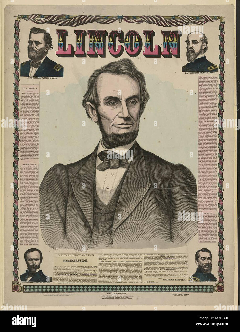 An iconic image of Abraham Lincoln, the 16th President of the United ...