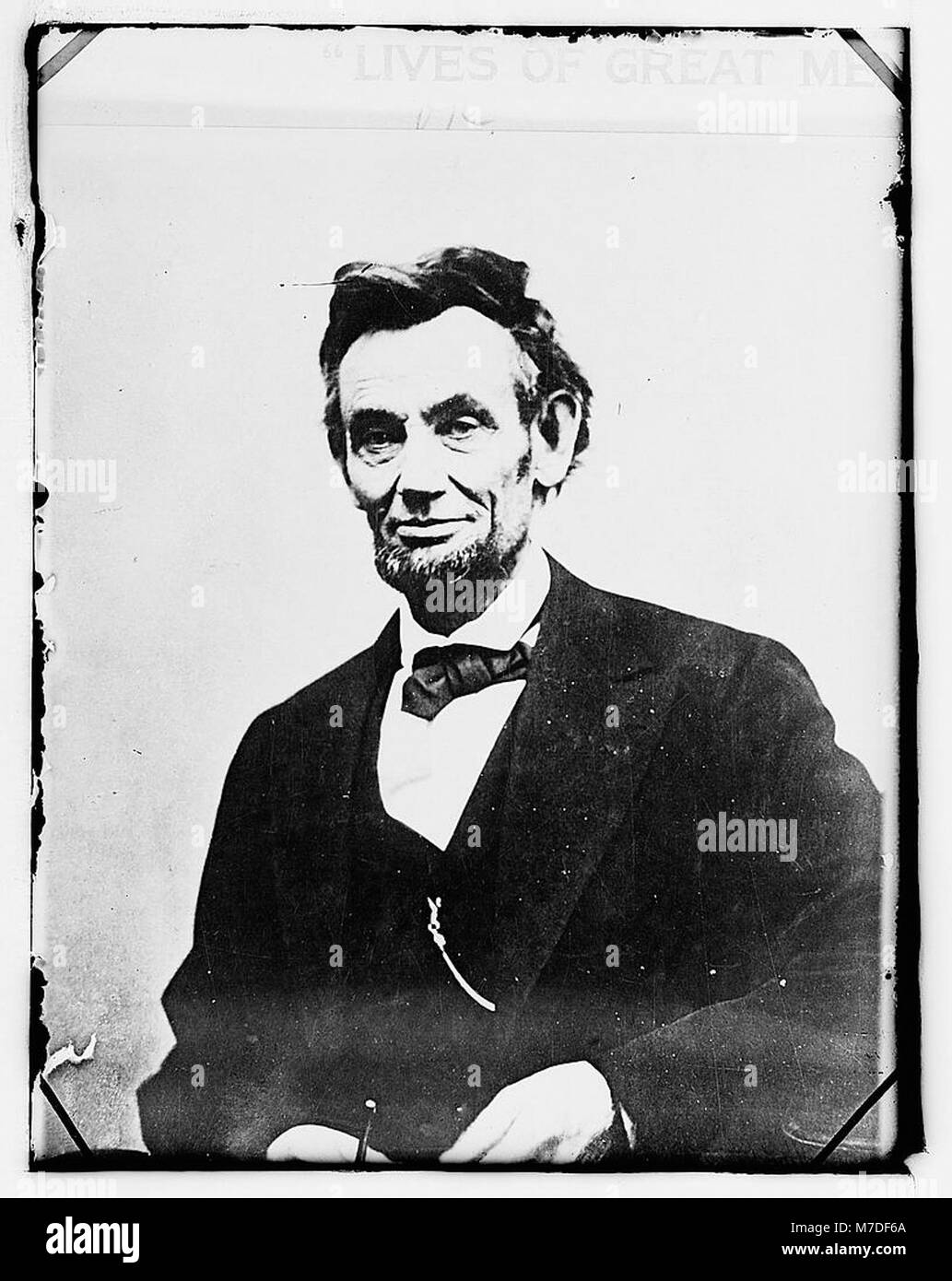 This photograph captures an iconic image of Abraham Lincoln, the 16th ...