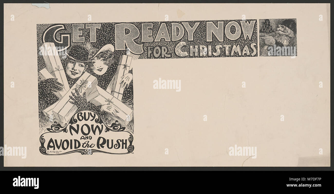 This advertisement encourages early Christmas shopping to avoid the ...