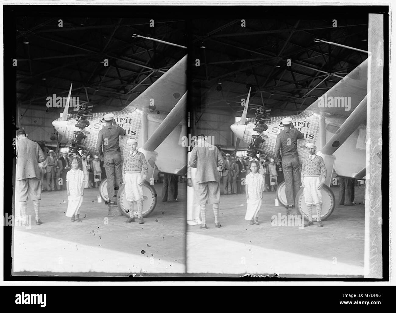 A portrait of Charles Lindbergh, the famous American aviator ...