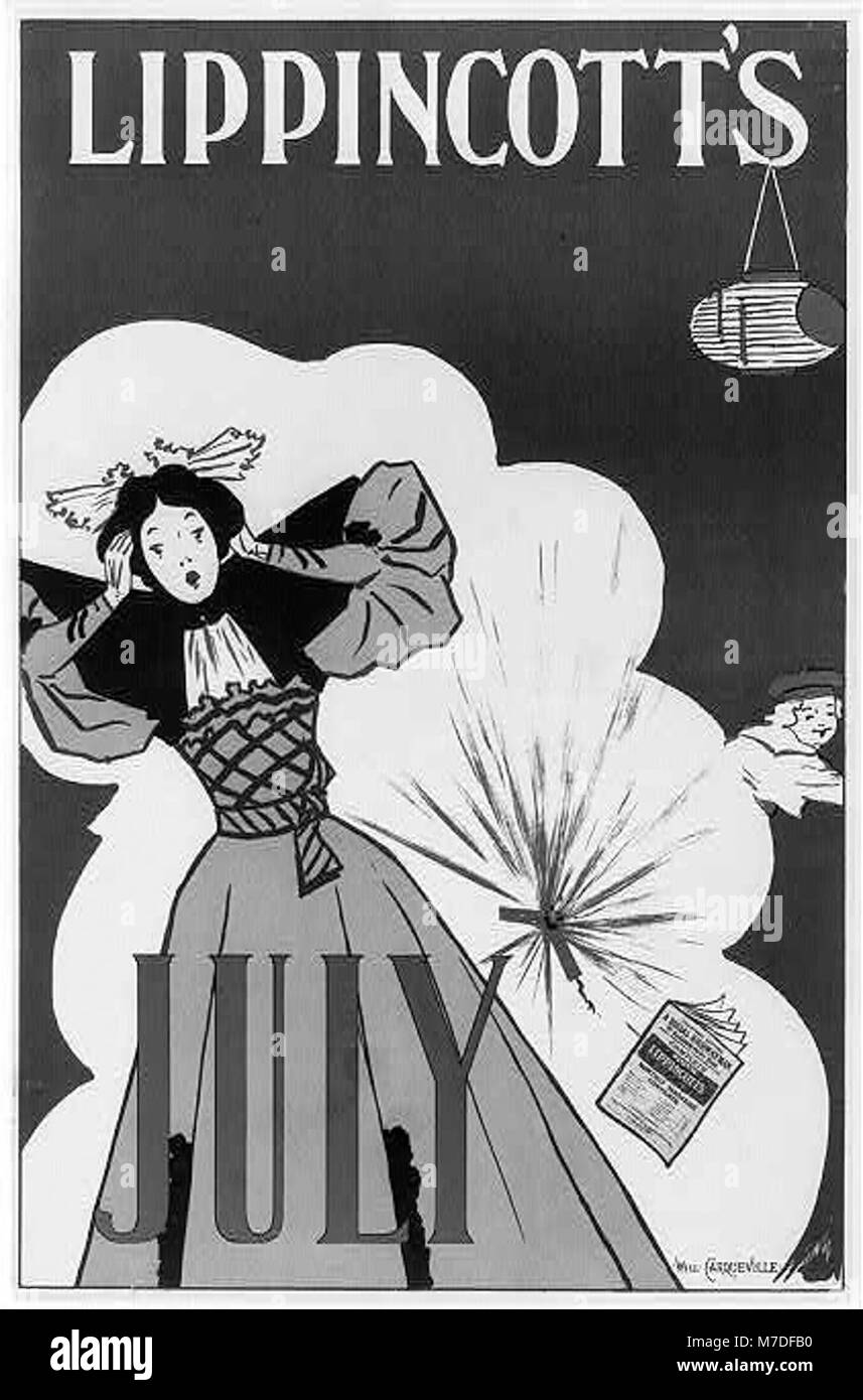 A cover of Lippincott's magazine for the month of July, reflecting the ...