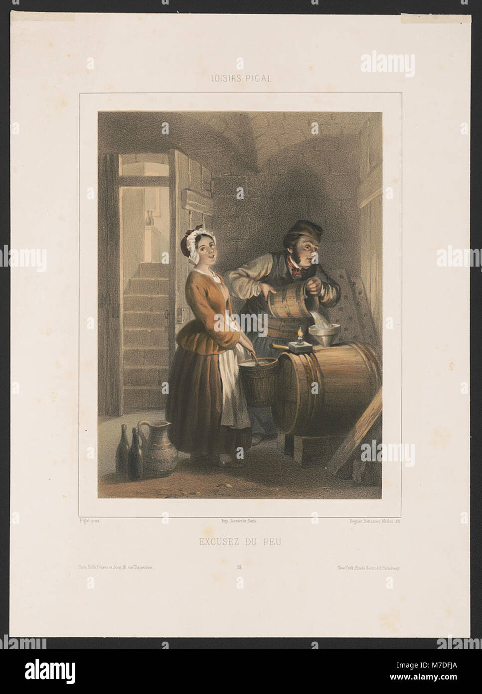 The title refers to a French phrase, meaning 'Leisure of Pigal. Excuse ...