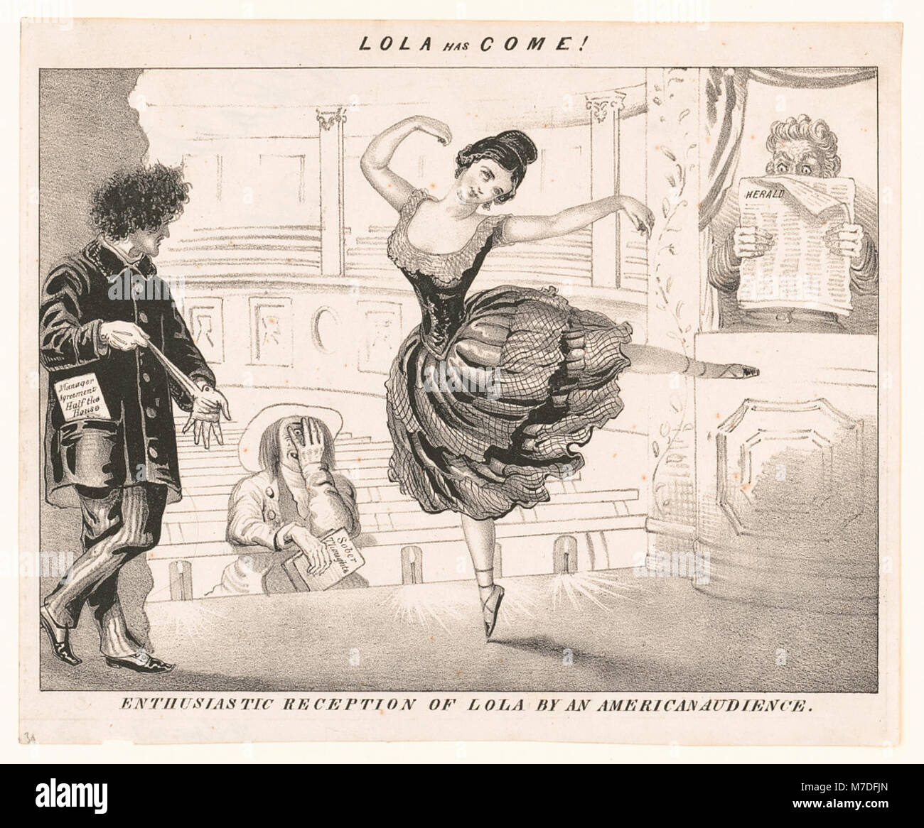 This photograph captures the enthusiastic reception of Lola, likely a ...