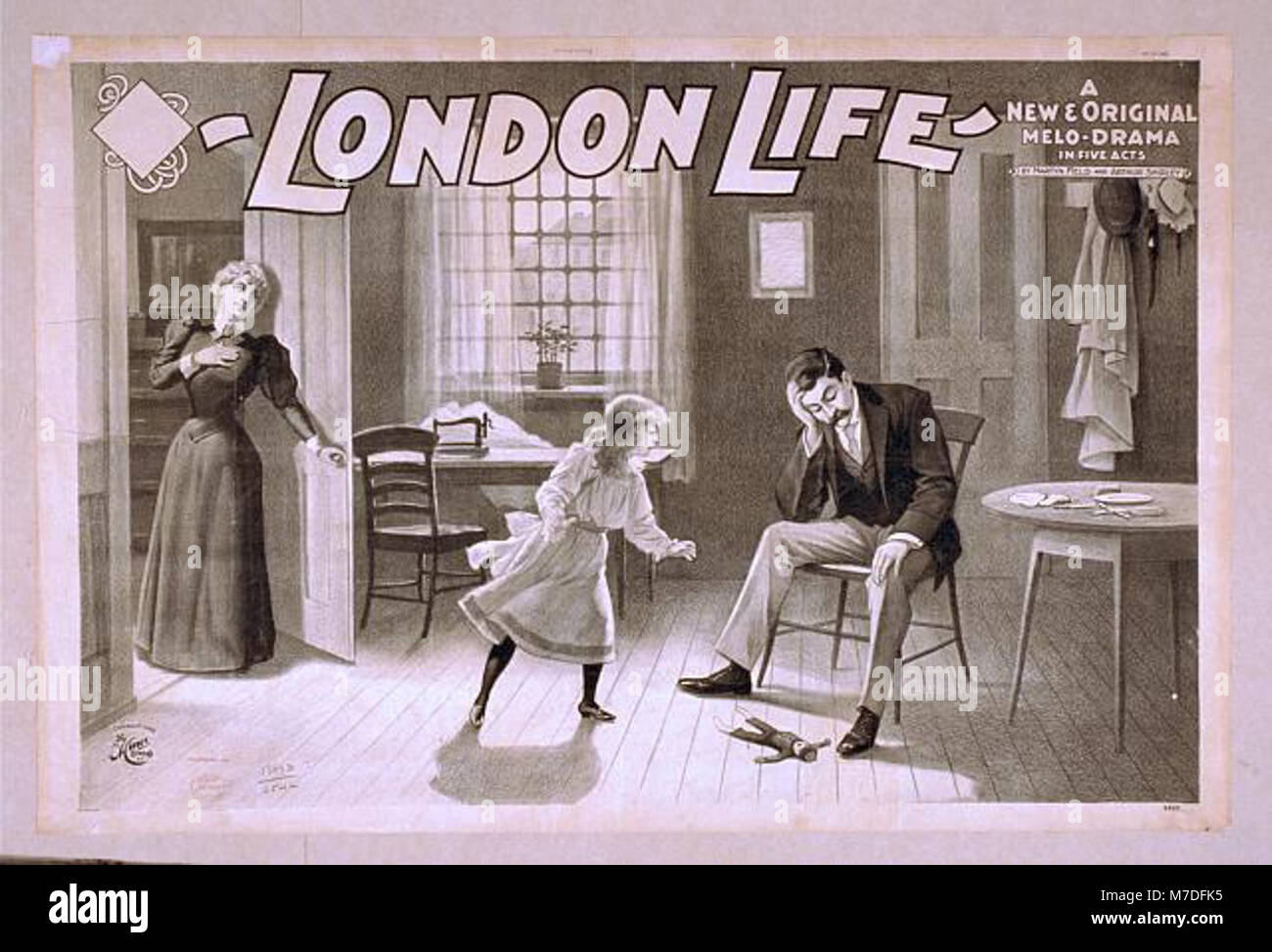 A promotional piece for the melodrama 'London Life,' written by Martyn ...